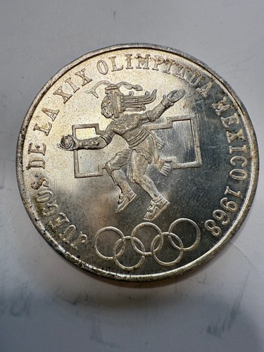 Olympic Games 1968 Coin 25 Pesos Juegos de la XIX Olimpiada Mexico ...