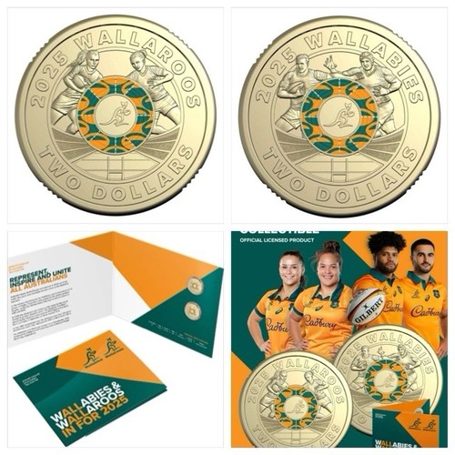 2025 Wallabies/Wallaroos $2 coins - Two Dollars Set - Limited edition 50k Minted | eBay Australia