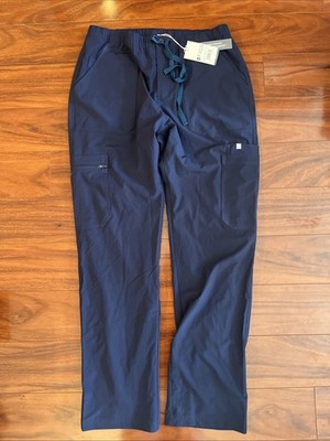FIGS Cairo FreeX Lined Cargo Scrub Pants Men's Sz Medium Navy Blue NWT ...