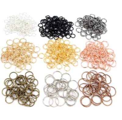 200pcs 3-12mm Open Jump Rings Single Loops For Jewelry Finding Making ...