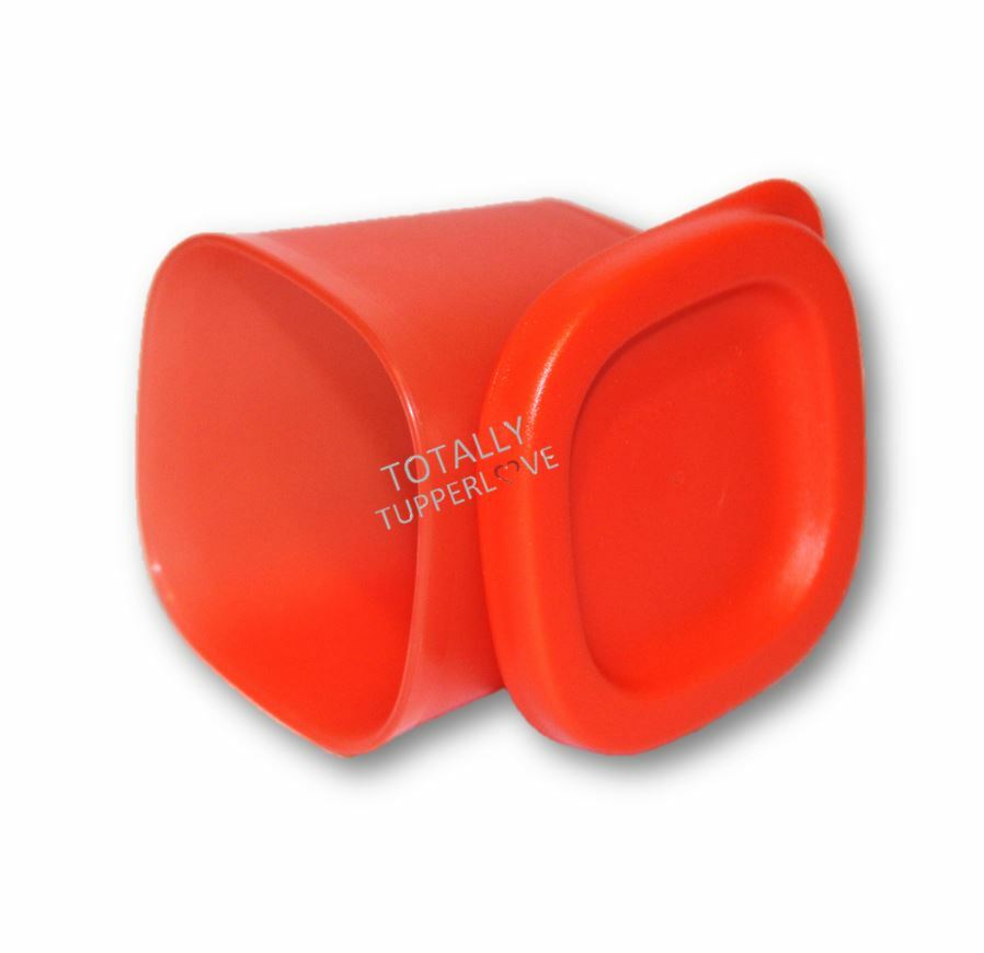 Tupperware Square Round Single Mini Cubix Basic Bright Hot Pepper ...