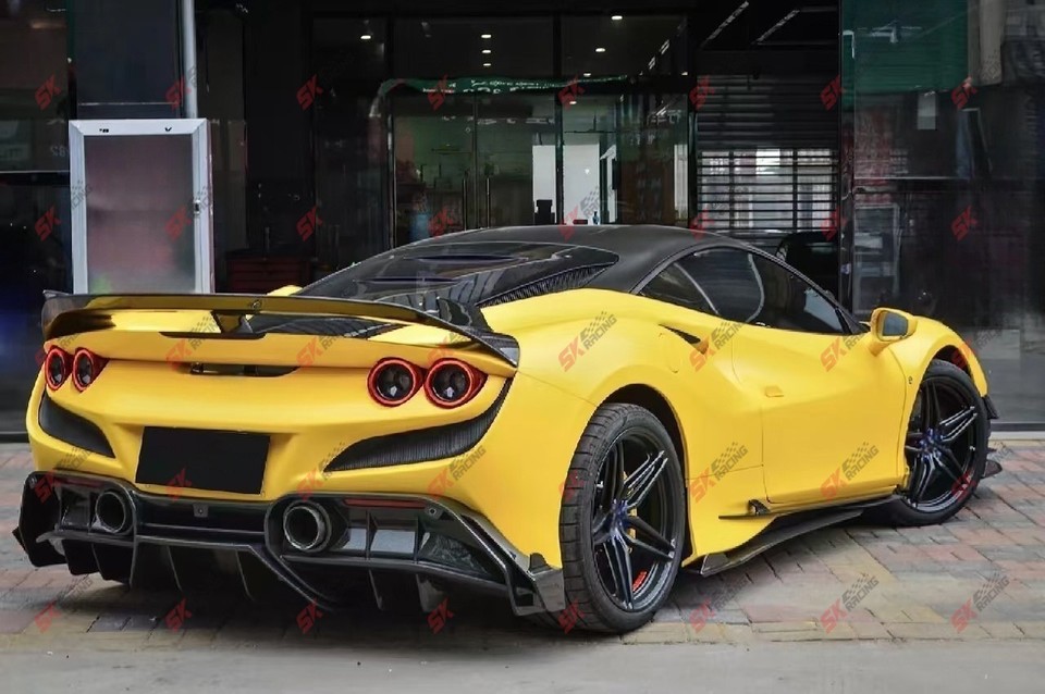 Dry Carbon Fiber Front Lip Rear Diffuser Spoiler Wing Kit For Ferrari ...