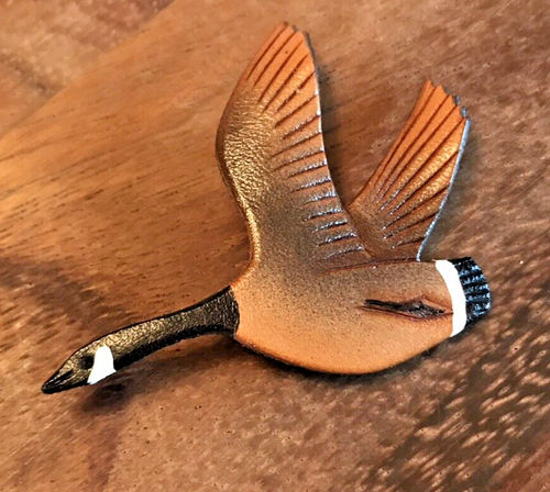 Vintage Leather Canadian Goose Brooch Pin Made in Canada 2" | eBay