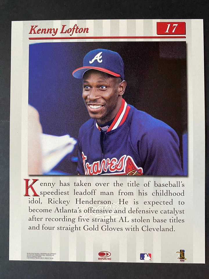 KENNY LOFTON, #17, 1997, DON RUSS STUDIO Photo, MLB, 8" x 10", Glossy ...