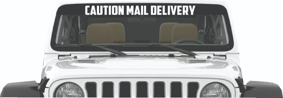 Caution Delivery U.S. Mail Car Window Decal Sticker Rural Carrier Truck ...
