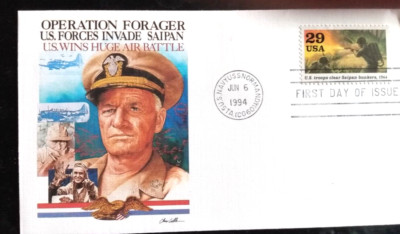 WW2 OPERATION FORAGER SAIPAN 1994 50TH ANN FLEETWOOD CACHET FDC VF ...