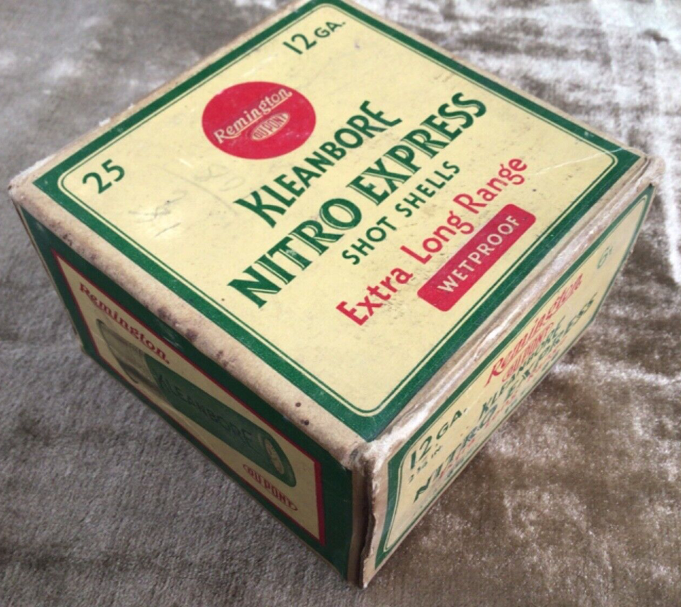 Vintage Remington DuPont Kleanbore Nitro Express GA. Shotgun Shells ...