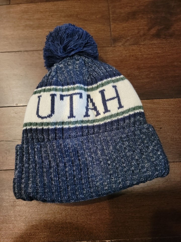 New Era NBA Utah Jazz Cuffed Knit Pom Winter Beanie Unisex Blue/Green ...