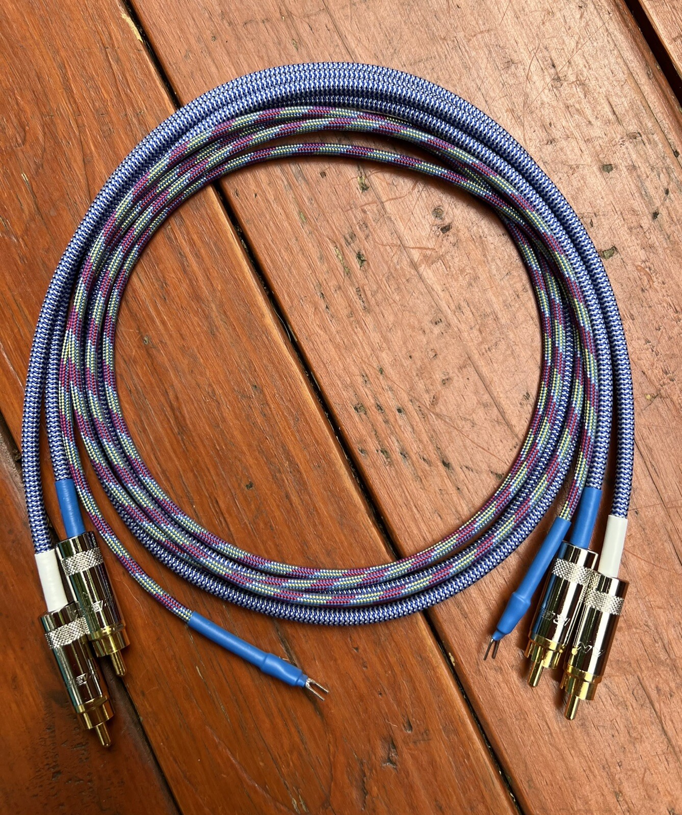 3 Ft. Audiophile Turntable Phono RCA Cables w/Ground Low Capacitance ...