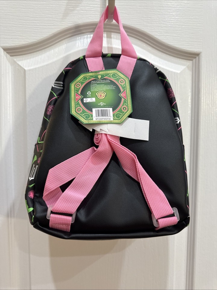 Licensed Wicked Mini Backpack Glinda Elphaba Purse Handbag Movie Pink ...