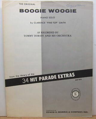 Boogie Woogie - Clarence "Pinetop" Smith- Sheet Music 1937 | eBay