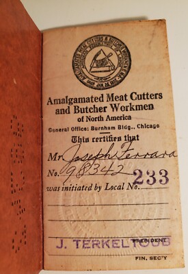 1937-1939 Chicago Amalgamated Meat Cutters and Butcher Workman Union ...