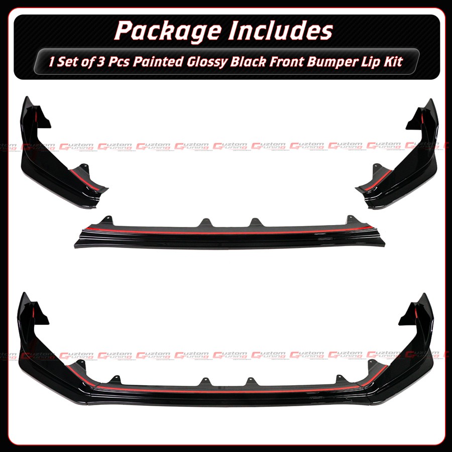 For 2023-26 Honda Civic Type R FL5 MM Style Gloss Black Front Bumper ...