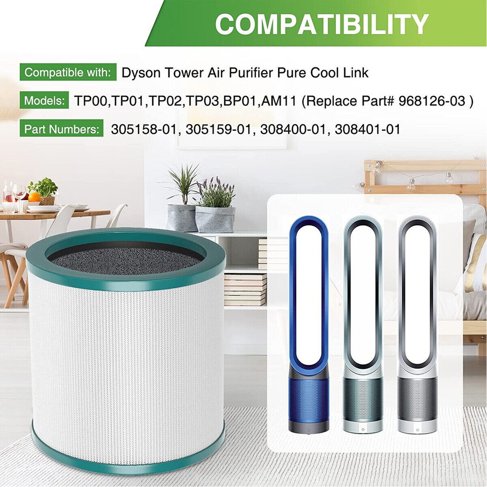 Hepa Filter For Dyson TP01 TP02 TP03 BP01 Pure Cool Link Tower Air ...