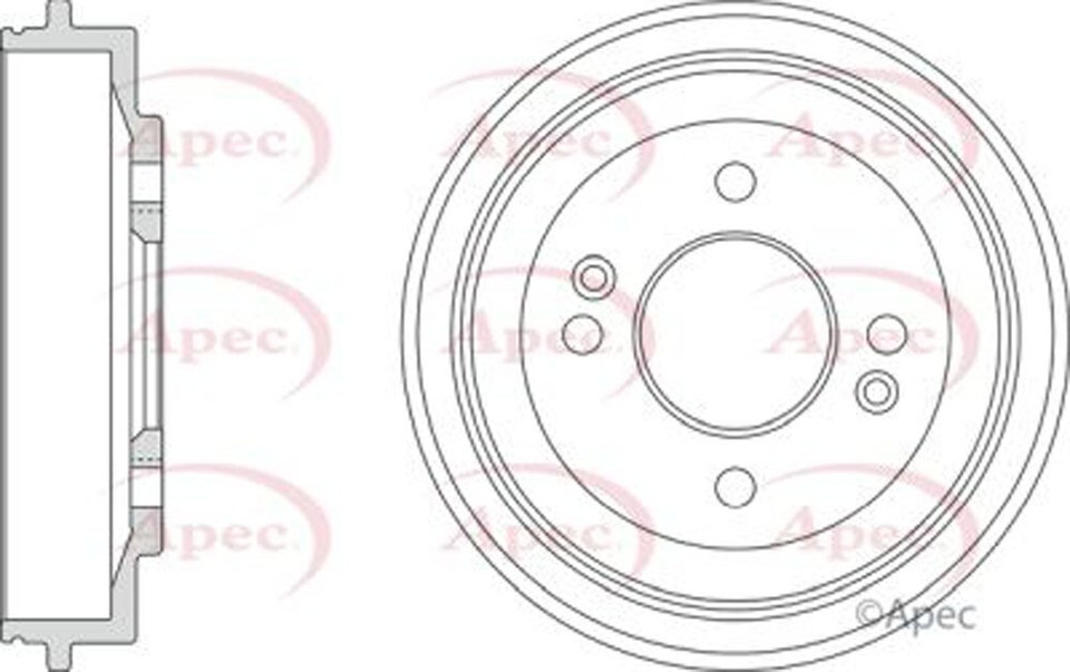 Apec Rear Brake Drum Fits Kia Picanto 2011-2017 1.0 1.2 584111Y000 | eBay