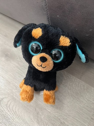 TY Beanie Boos 6” TUFFY the Rottweiler Dog Solid Eye Color Stuffed ...