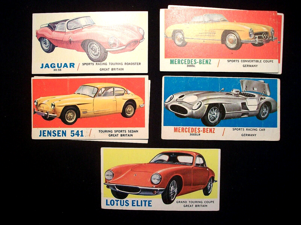 1961 Topps SPORTS CARS GRAY/WHITE BACK cards QUANTITY U-PICK READ 1ST B ...