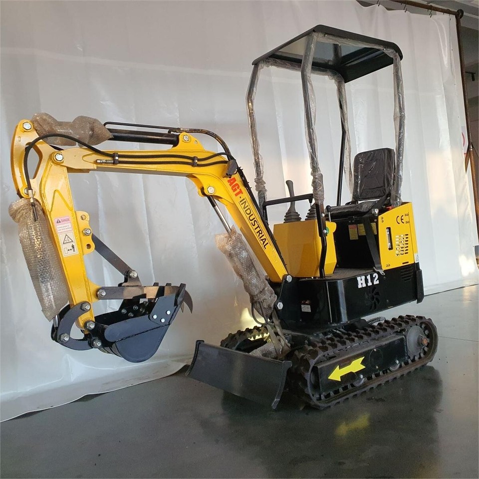 AGT H12 New 13.5HP Mini Excavator 1Ton Digger Tracked Crawler B&S Gas ...