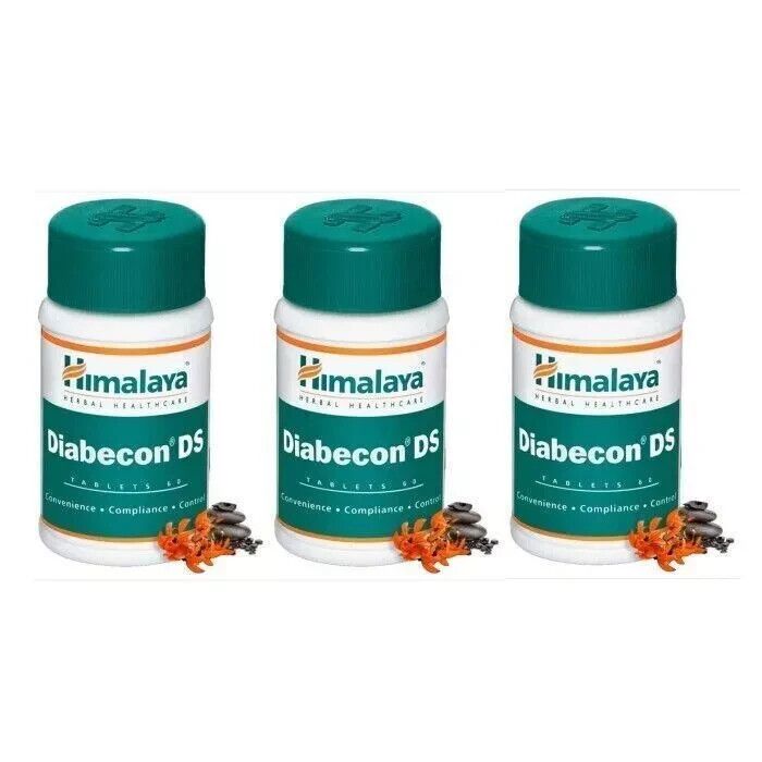 3 X Himalaya DIABECON DS 180 Tabs For Blood Sugar Supports Exp May 2027 ...