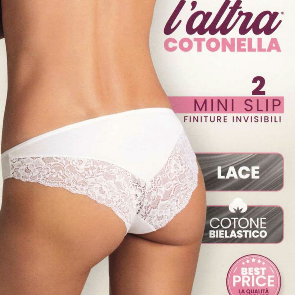 4 Womens Briefs Cotonella Mini Cotton with Inserts Lace Back Art. GD287 | eBay