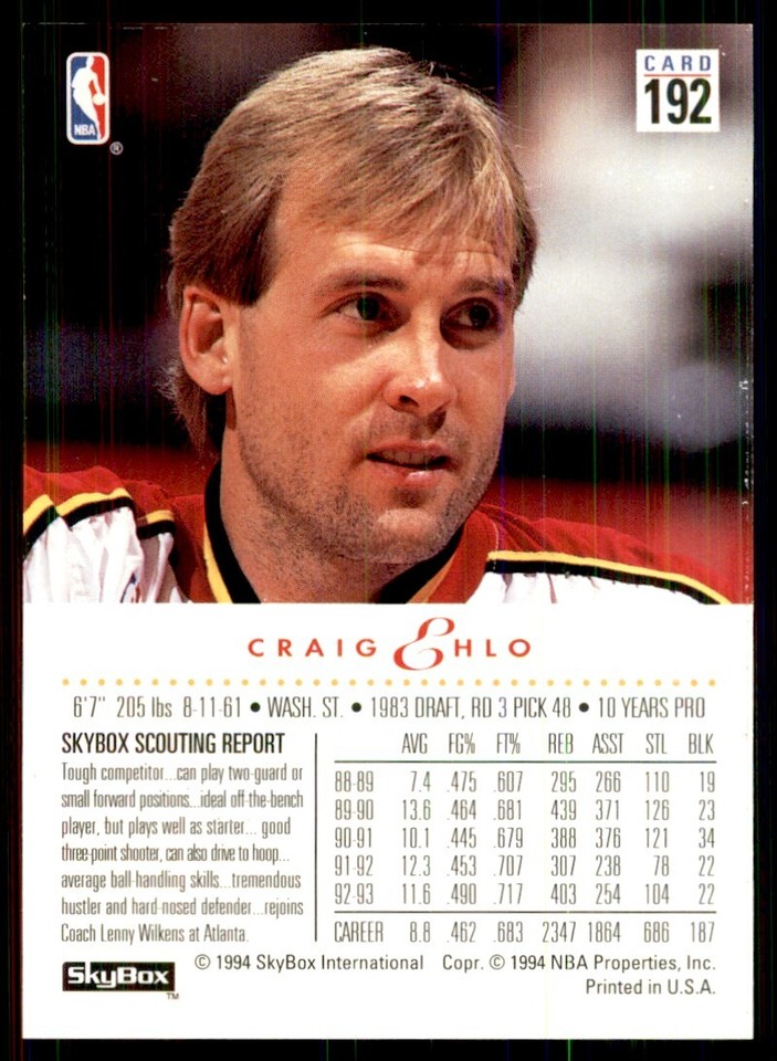 1993-94 SkyBox Craig Ehlo Basketball Cards #192 | eBay