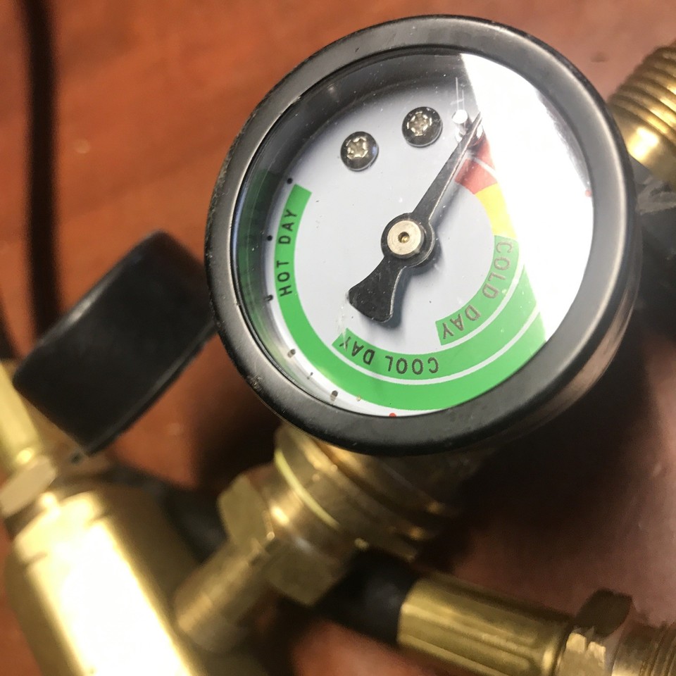 Propane Tank Adapter W/Gauge Universal Fit Convert POL LP Tank Valve ...