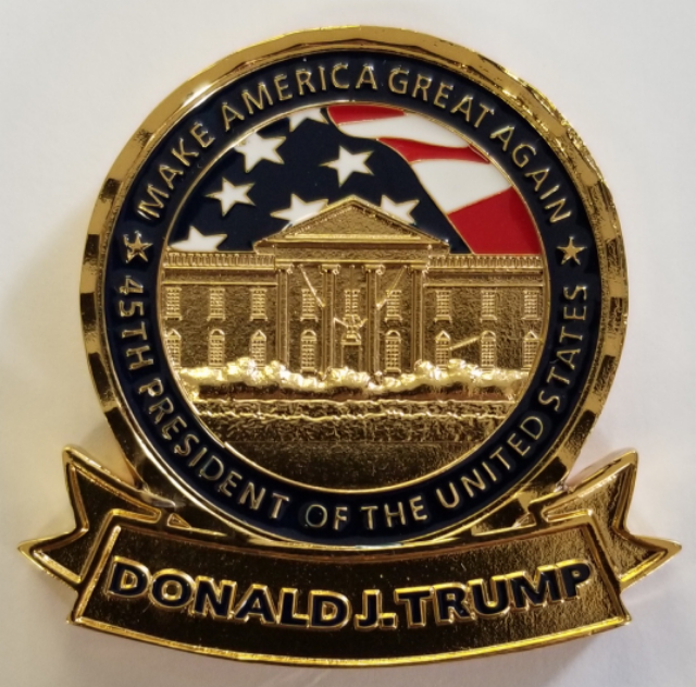 AUTHENTIC WHITE HOUSE ISSUE POTUS 45 DONALD TRUMP ITERATION 2 CHALLENGE ...