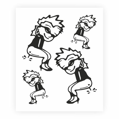 Stickers Woman Peeing Black 14 X 16 CM | eBay