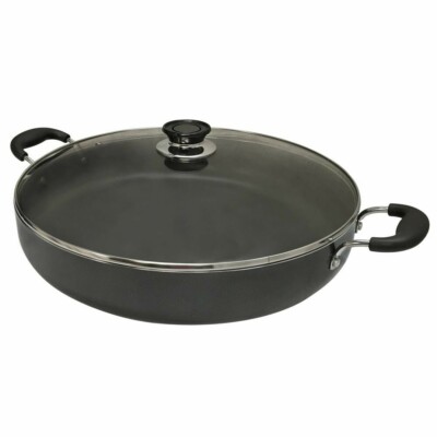 17''L x 12''W Aluminum Low Pot Cookware Deep Cooking Non Stick Coating ...