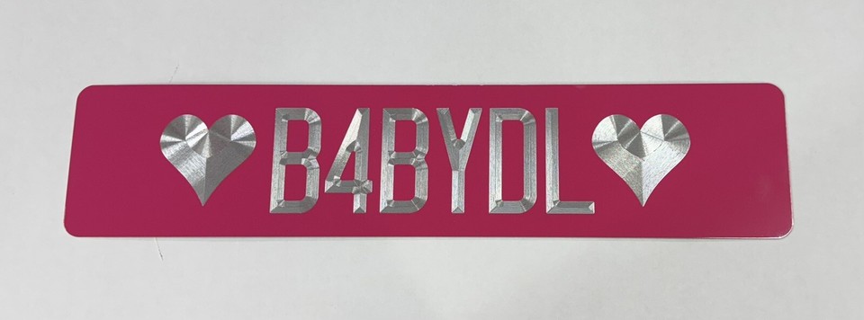 Custom European License Plate Diamond Etched Engraved Personalized Car ...