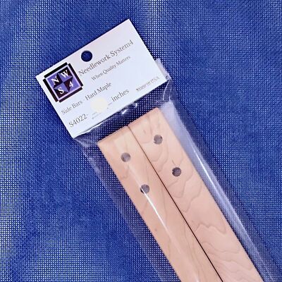 Needlework System 4 Two 7" solid Birch side bars for needlework scroll ...