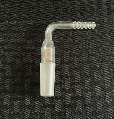 SGA Glass 19/38 Inner Joint Bent Septum Inlet Adapter, 7mm OD x 60mm ...
