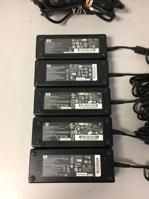 LOT of 5 HP 120W 18.5V 6.5A AC Power Adapters (Big barrel jack w/pin ...
