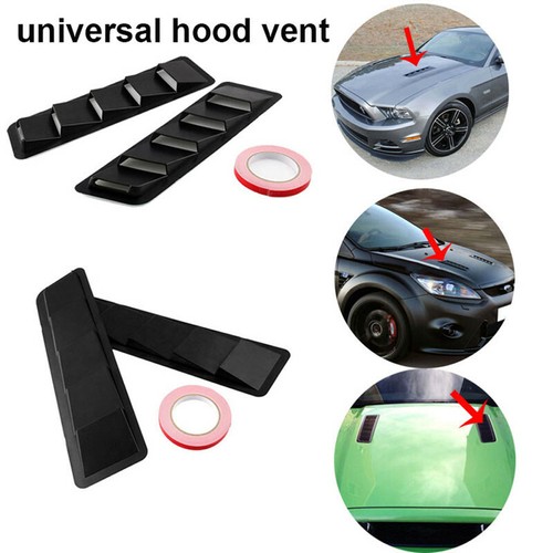 2Pc Car Air Flow Intake Scoop Bonnet Fender Cover Hood Vent Louver ...