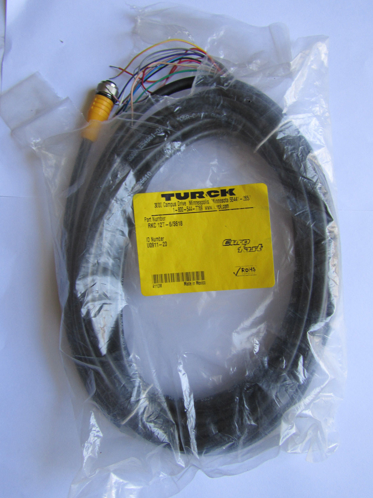 TURCK RKC 12T-6/S618 U0911-20 EUROFAST MOLDED CORDSET NEW UNUSED | eBay