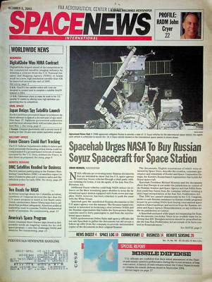 Space News International Mag Russian Soyuz Spacecraft October 6 2003 ...
