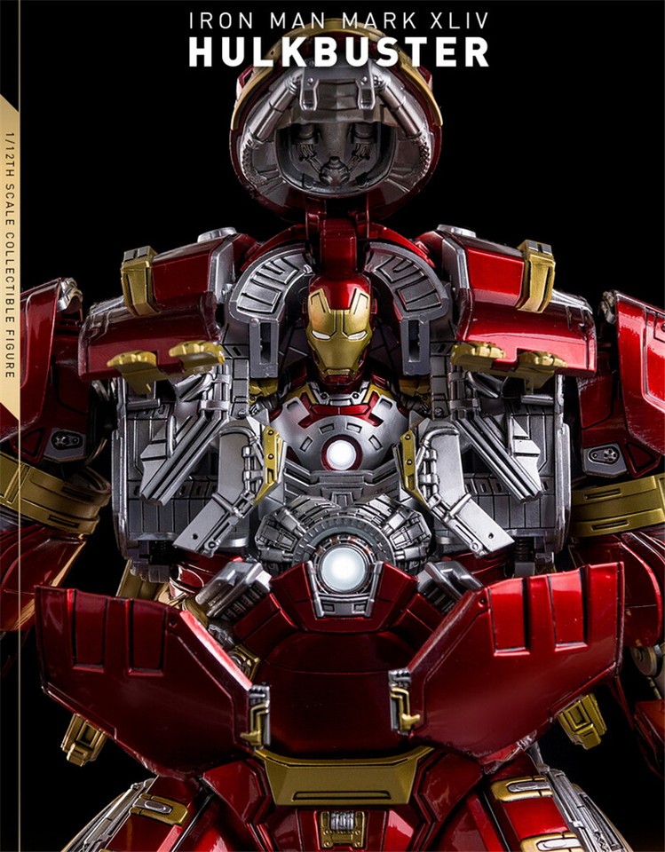 Comicave CS Hulkbuster Metal Action Figure Iron Man MK44 1/12 Light ...