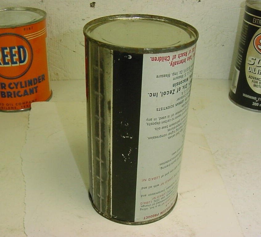 GRAPHIC ~ NOS FULL ~ 1950s era LUBAID NF MOTOR OIL Old Metal Oil Can | eBay