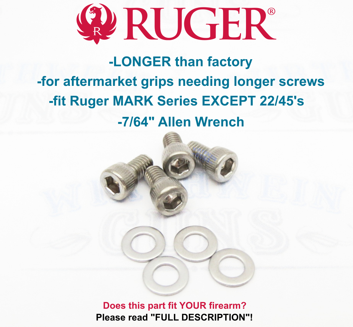 Ruger Bolt Handle Genuine Ruger Grip Screws For Mark I, II, III, IV ...