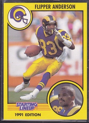 1991 FLIPPER ANDERSON - Kenner Starting Lineup Card - LOS ANGELES RAMS ...