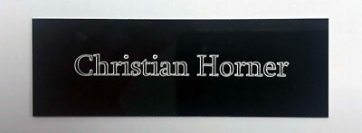 Christian HORNER Red Bull F1 105x35mm Engraved Plaque for Signed ...