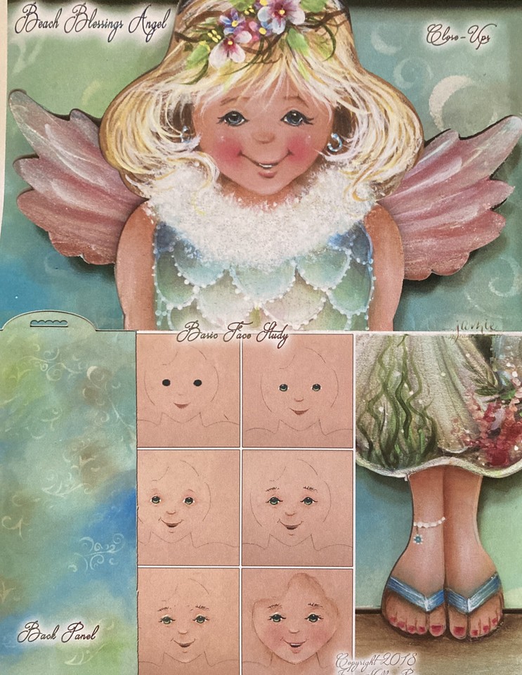 Tole Pattern Packet: Beach Blessings Summer Angel by Jamie Mills-Price ...