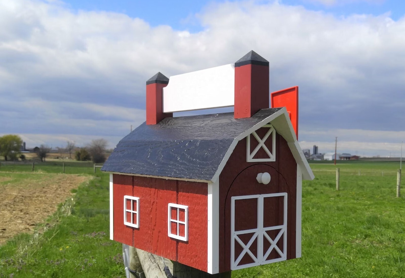 Barn Mailbox with nameplate | Amish mailbox | Amish Handmade | Made in ...