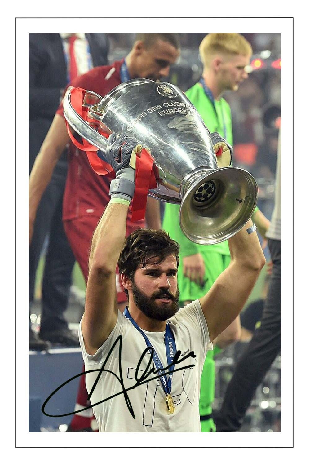 Alisson Becker Signed Autograph PHOTO Signature Fan Gift Print ...