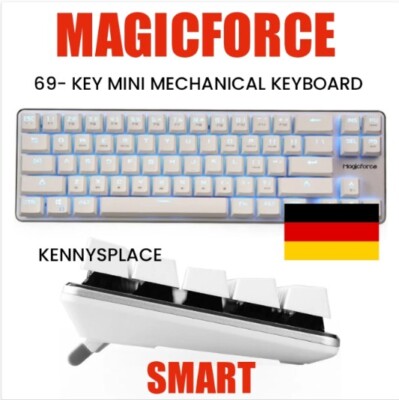 Qisan 69 Keys Wired Mechanical Gaming Keyboard PBT Gateron Red Switch ...