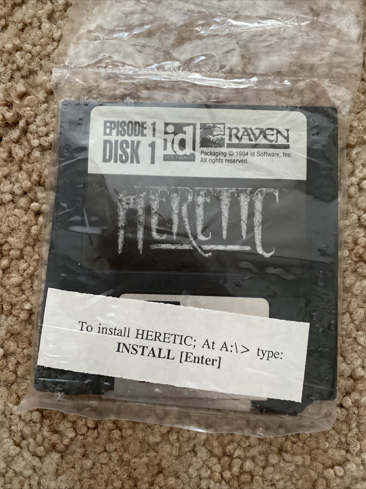 Vintage 1994 ID Software Raven Heretic Episode 1 Disks 1 & 2 Sealed ...