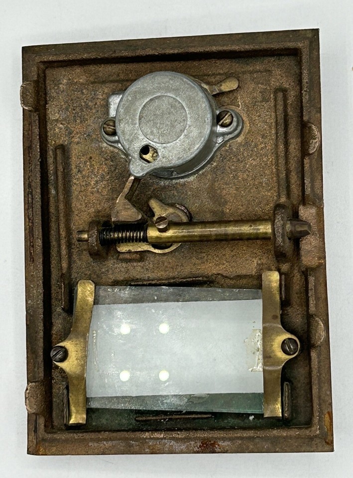 Vintage American Eagle Postal Box Door W/Glass Window & Lock Brass ...
