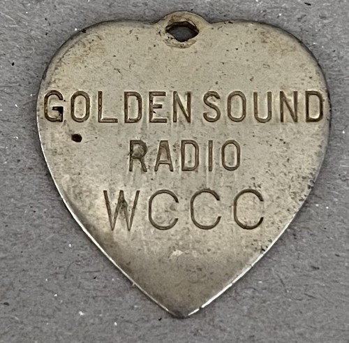 Vintage Golden Sound Radio WCCC Heart Shaped Charm 1960s Hartford CT ...