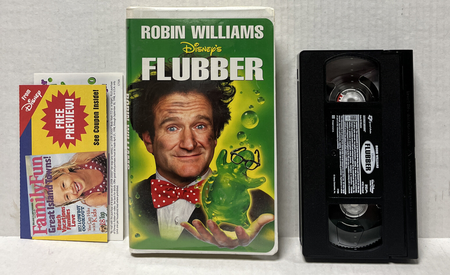 Flubber (1998 Disney VHS Video Tape) Clamshell - Robin Williams ...