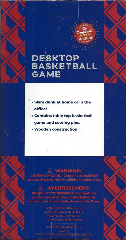 DESKTOP MINI BASKETBALL GAME PORTABLE WOODEN INCLUDES SCORING PINS [G ...